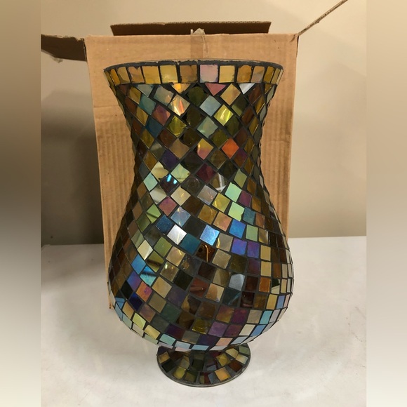 Longaberger | Accents | Longaberger Mosaic Glass Vase With Multicolor ...